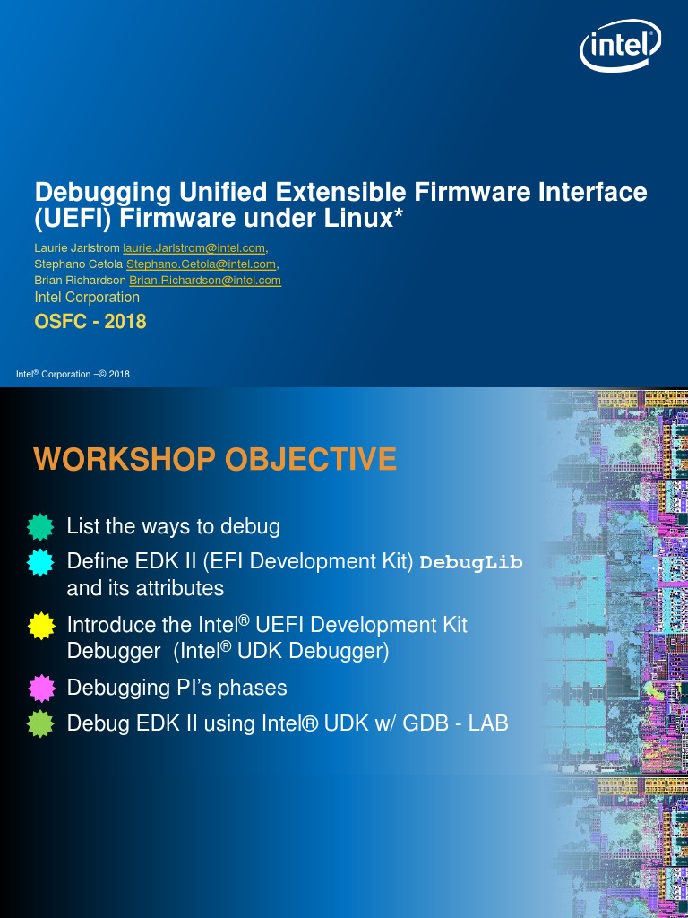 Debugging UEFI Firmware Linux Workshop OSFC 19 | PDF