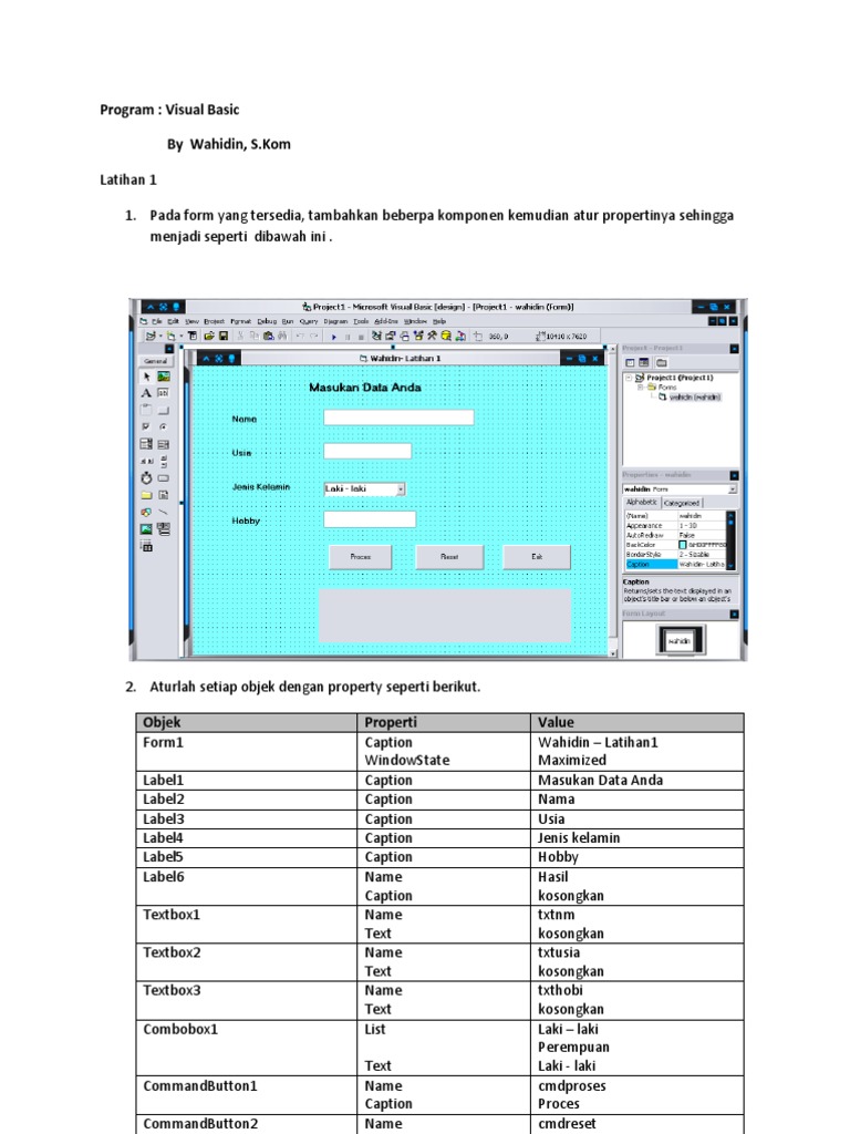 Latihan Visual Basic | PDF | Computers