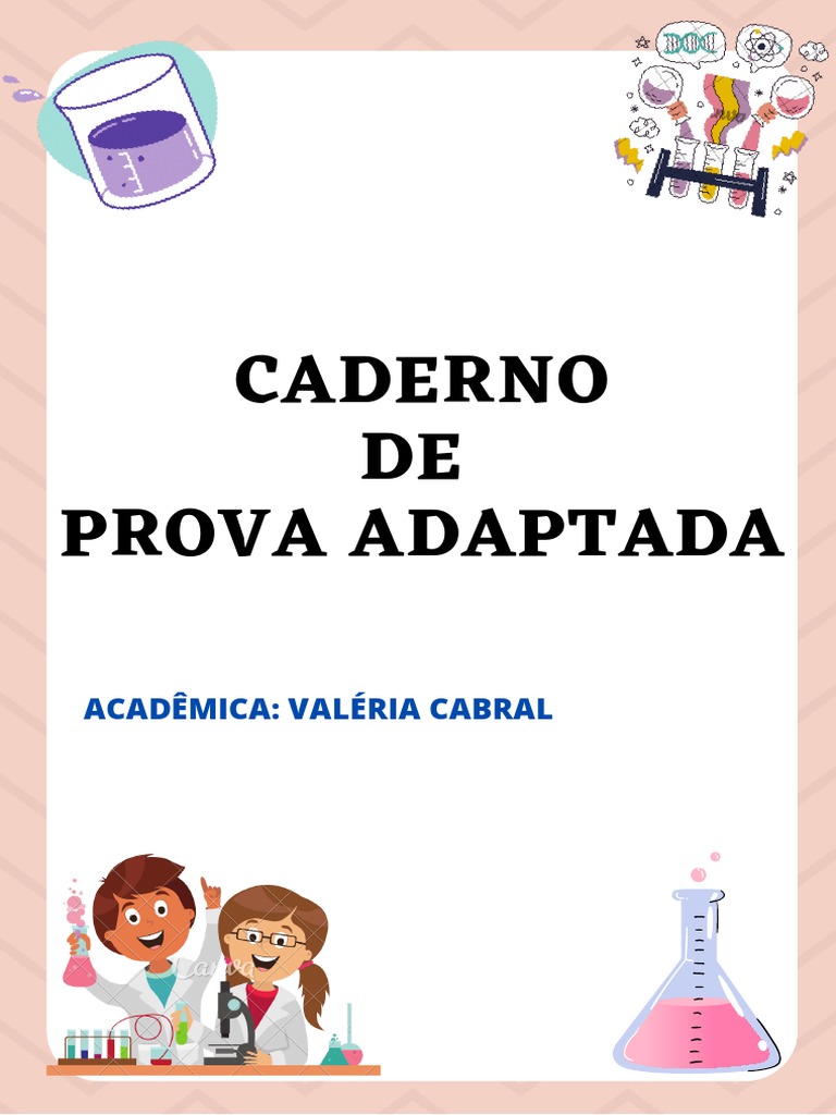 Prova Adaptada | PDF | Tabela periódica | Química