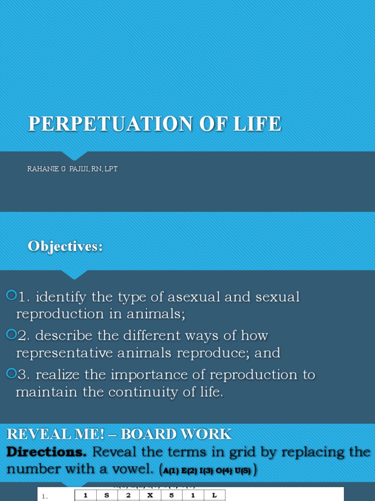 Perpetuation of Life | PDF | Science & Mathematics