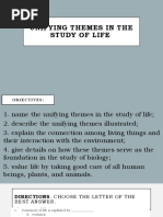 ELS - Unifying - Themes of Life | PDF | Cell (Biology) | Organisms