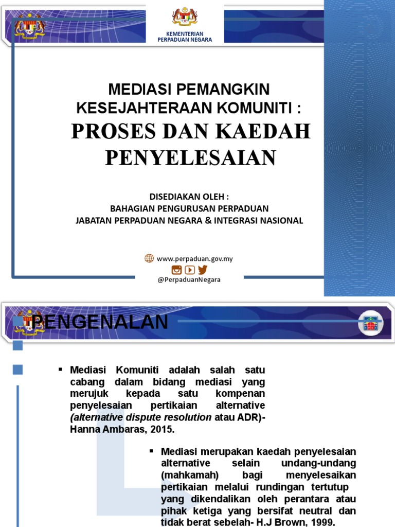 Proses Dan Kaedah Penyelesaian Mediasi | PDF