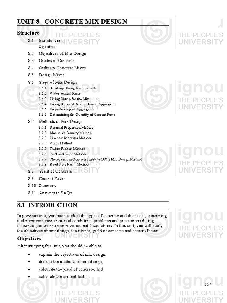 Mix Design | PDF | Concrete | Construction Aggregate