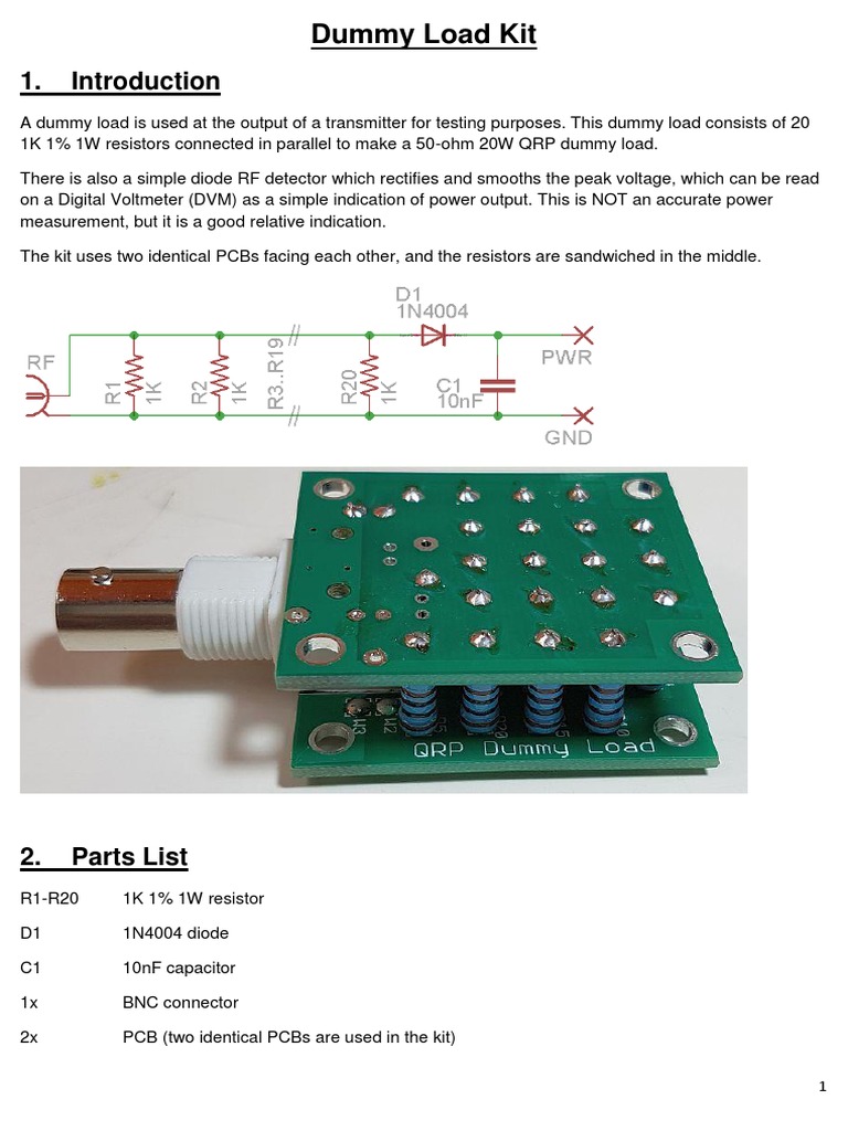 Dummy Load | PDF | Printed Circuit Board | Resistor