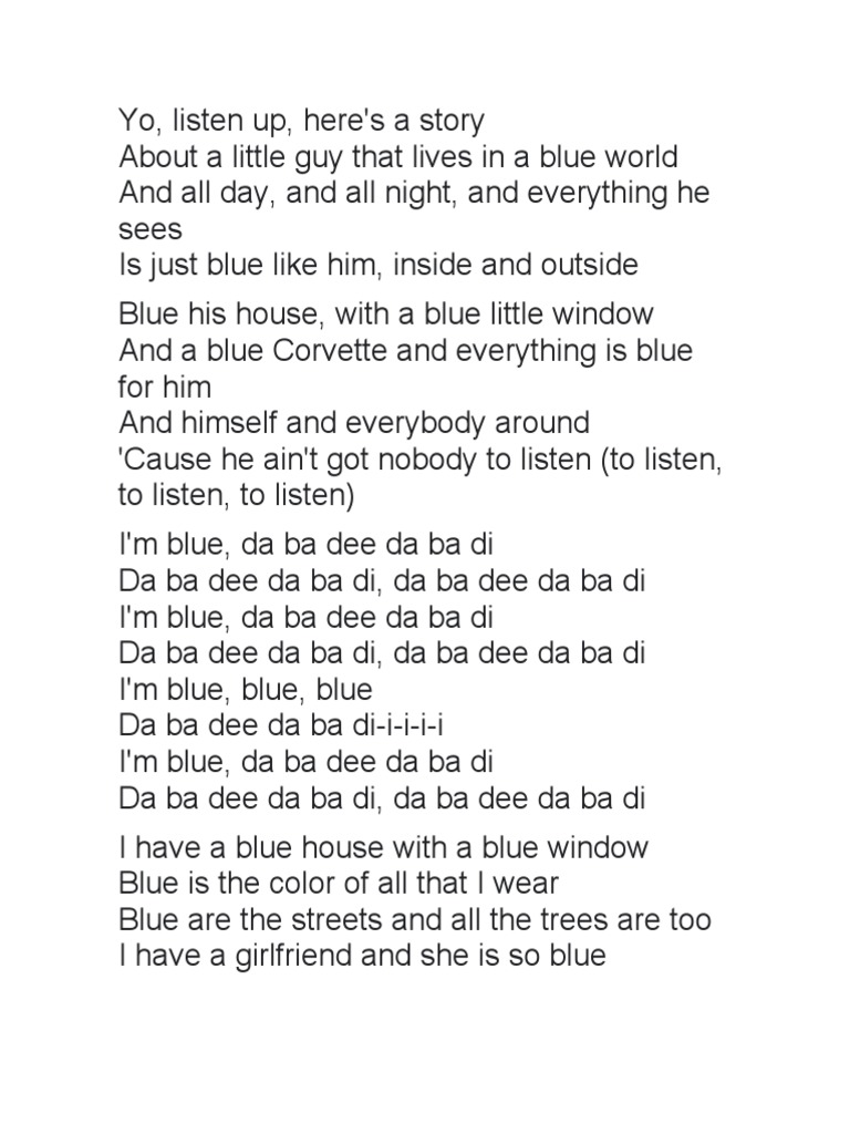 Cancion Blue | PDF