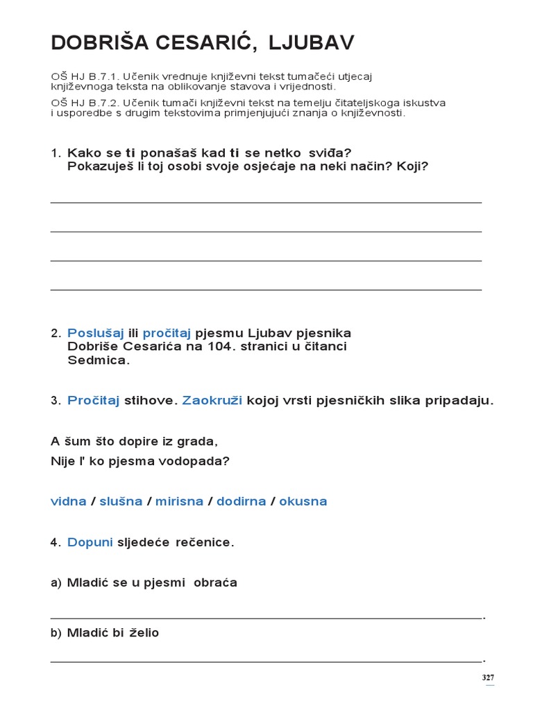 Dobrisa Cesaric Ljubav | PDF