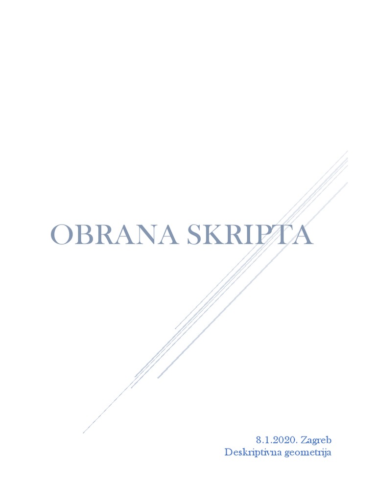Obrana 1. - 5.programa Skripta + Smjernice | PDF