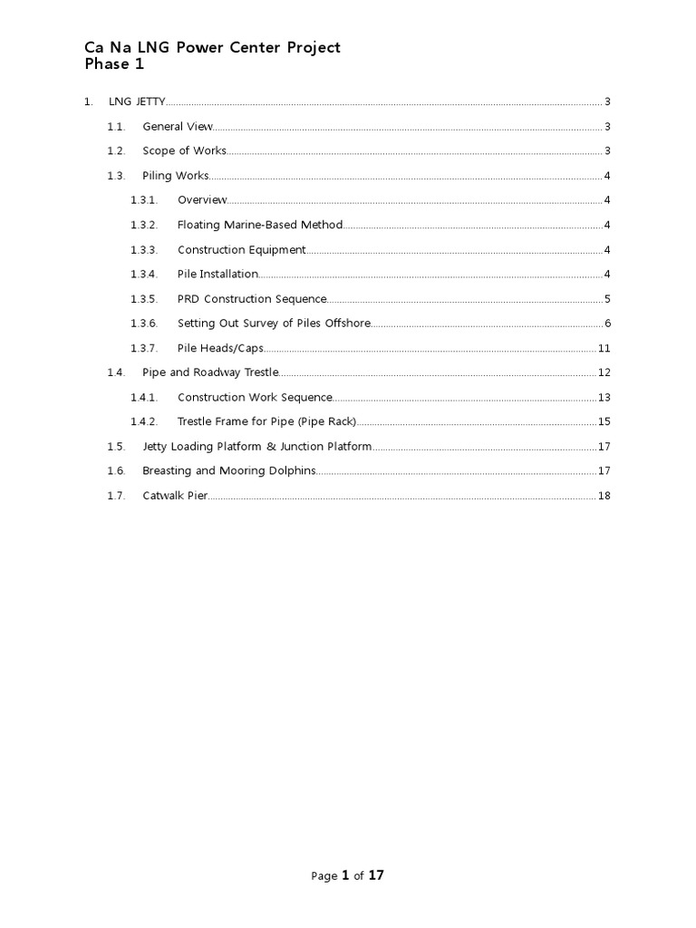 LNG Jetty | PDF | Deep Foundation | Concrete