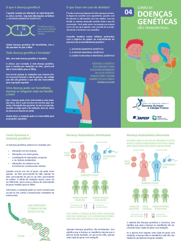 Folder Doenca Genetica Transmitidas | PDF | Genética | Gene