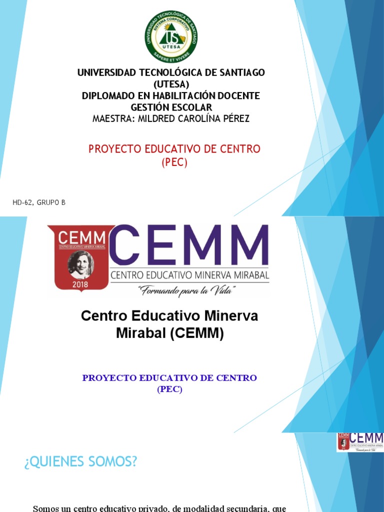 Proyecto Educativo de Centro (PEC) | PDF | Plan de estudios | Enseñando