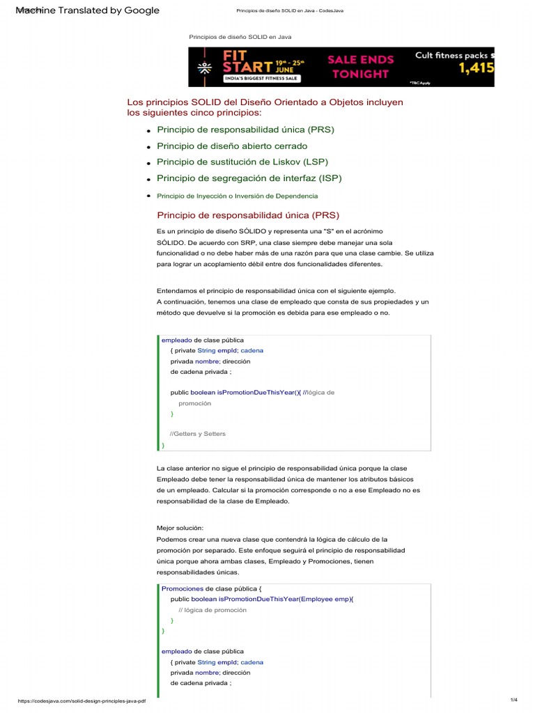 SOLID Design Principles in Java - CodesJava | PDF | Objeto (informática) | Industria del software