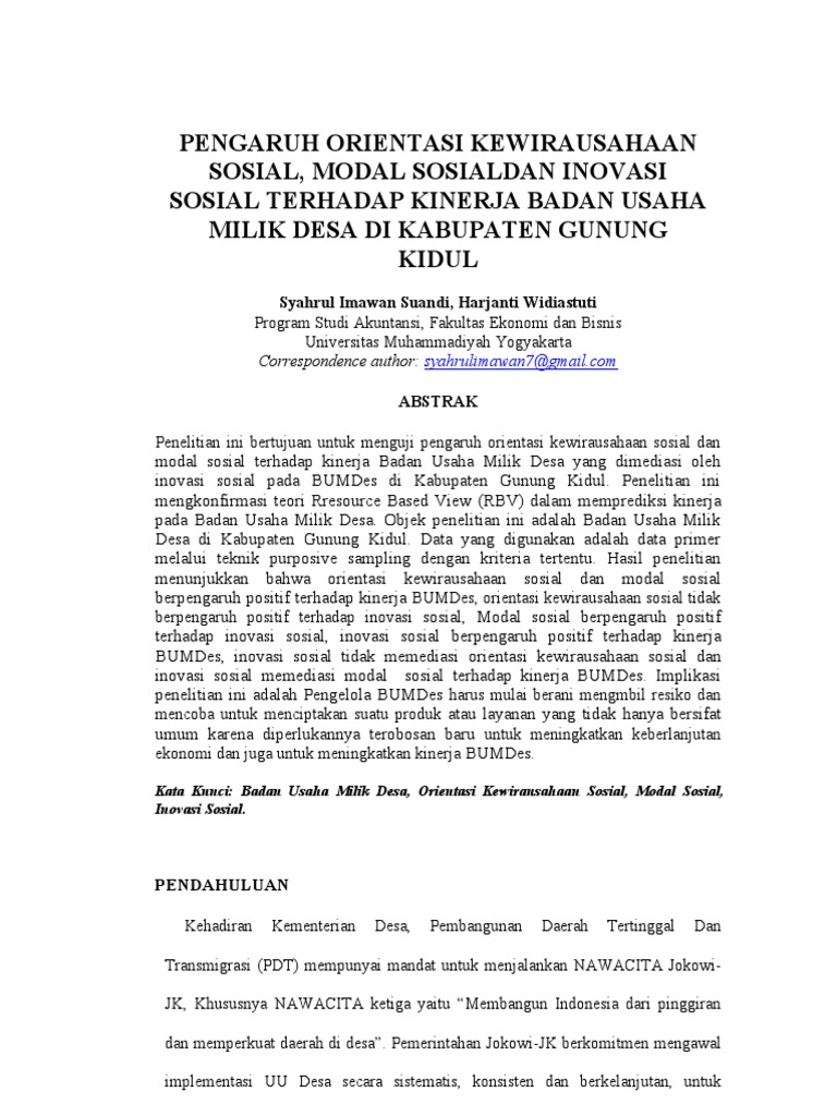Naskah Publikasi - Syahrul Imawan Suandi 20190420263 | PDF