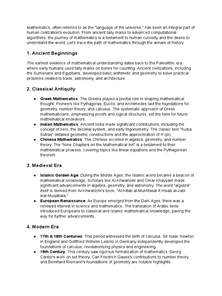 History of Mathematics | PDF