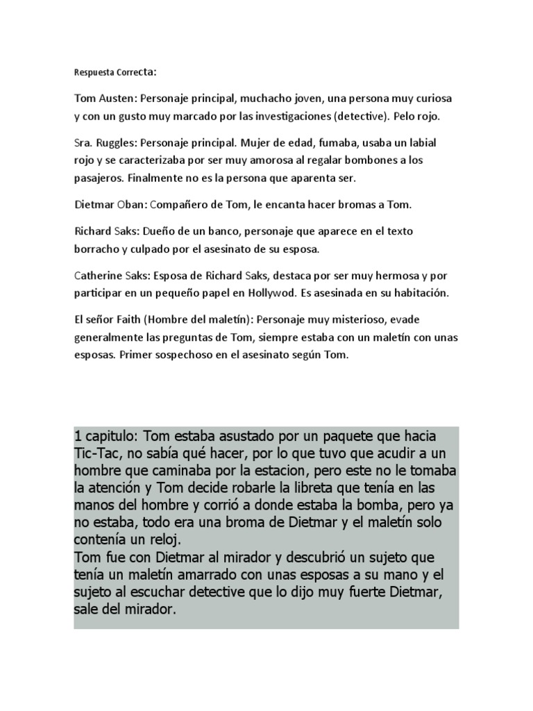Respuesta Correcta | PDF | Libros para adolescentes