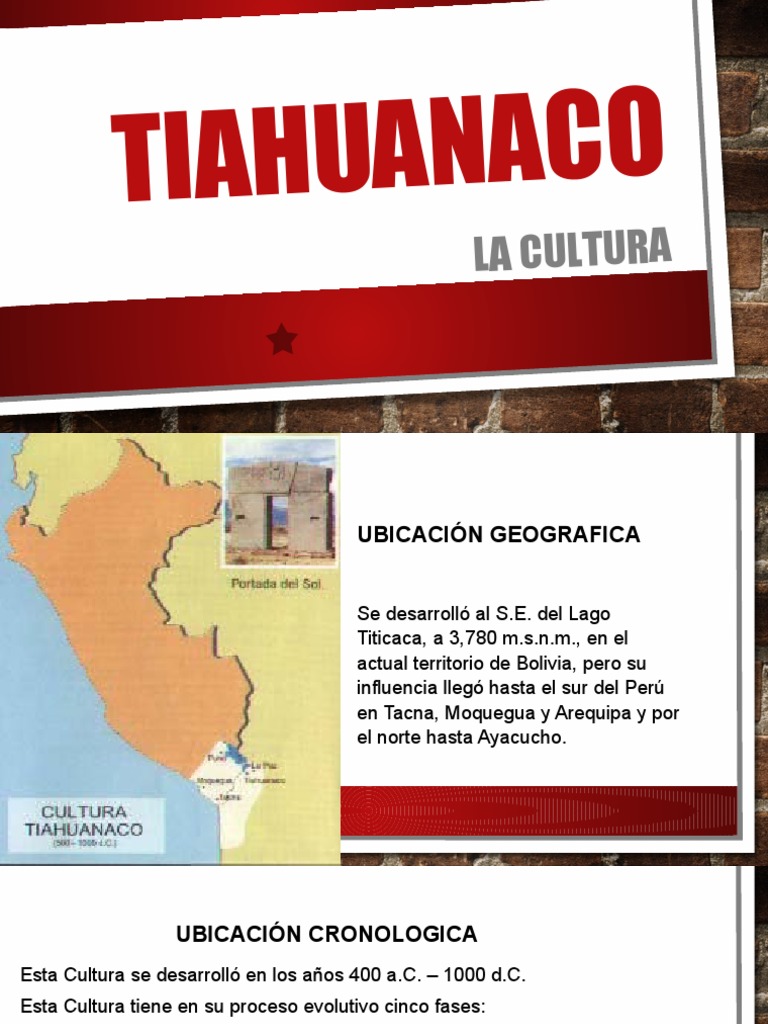 Cultura Tiahuanaco: Ubicación y Logros | PDF | Bronce
