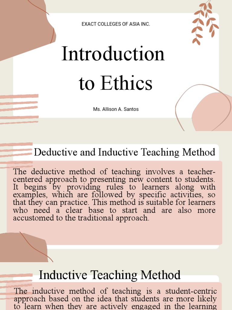 Lesson 1A Introduction To Ethics | PDF | Reason | Knowledge