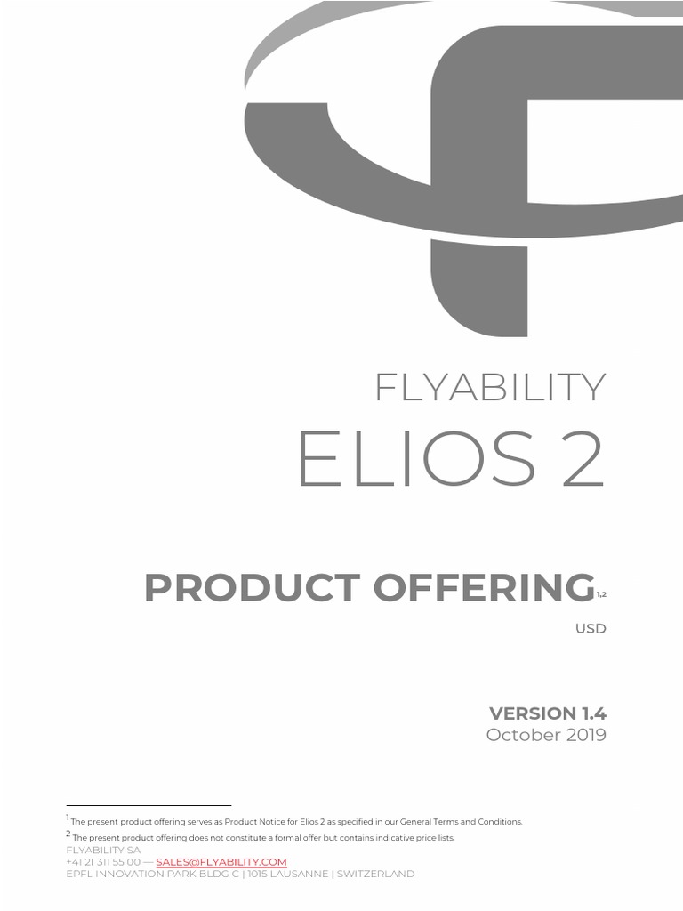 Elios 2 - Product Offering - USD | PDF | Unmanned Aerial Vehicle ...