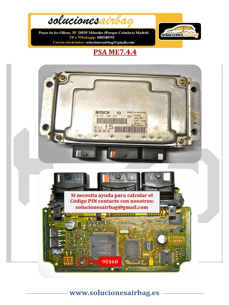 SolucionesAirbag-PSA ME7.4.4 | PDF | Informática | Ingeniería Informática