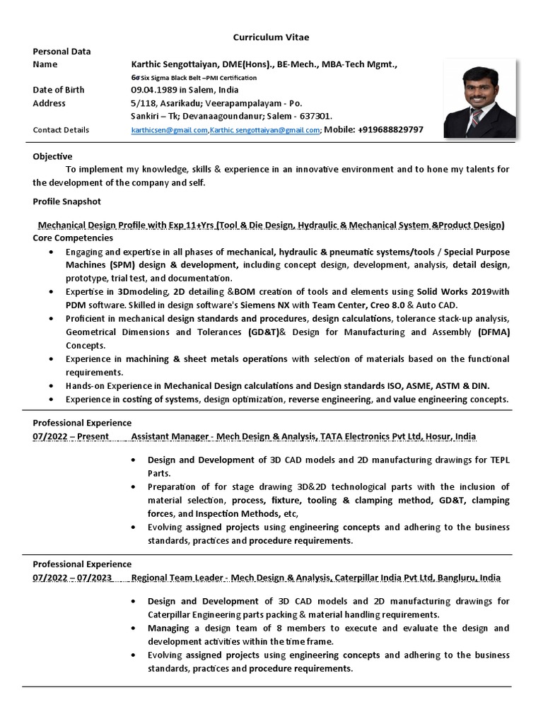 Karthic Sengottaiyan | PDF | Mechanical Engineering | Computer Aided Design