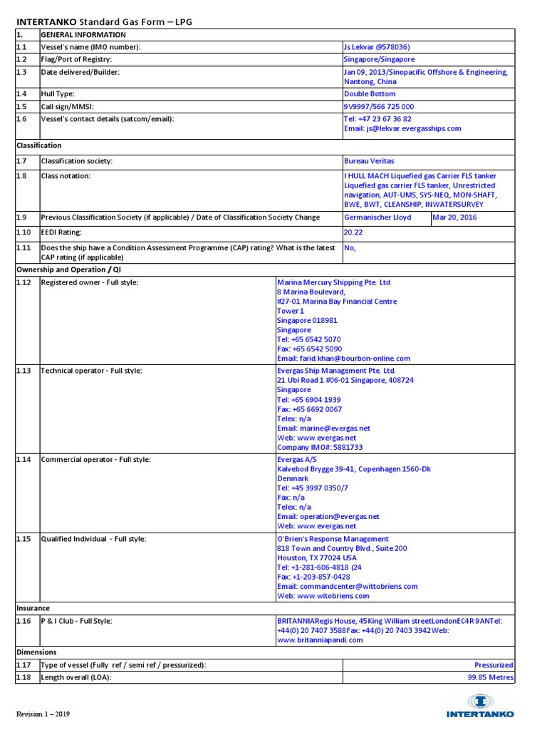 Q88 Js-Lekvar - Gas-Form-C-LPG - 28oct2020 | PDF