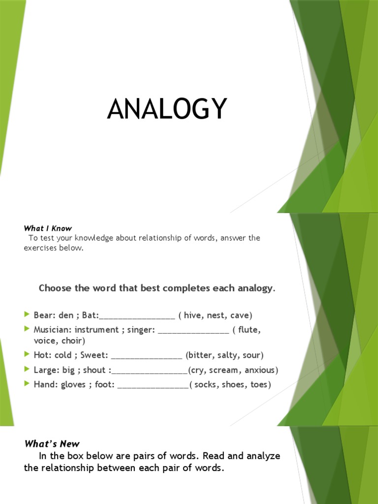 ANALOGY | PDF | Analogy