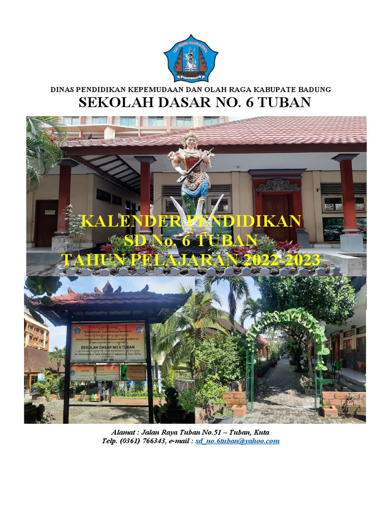 Cover Kalender Pendidikan 2022'2023 | PDF