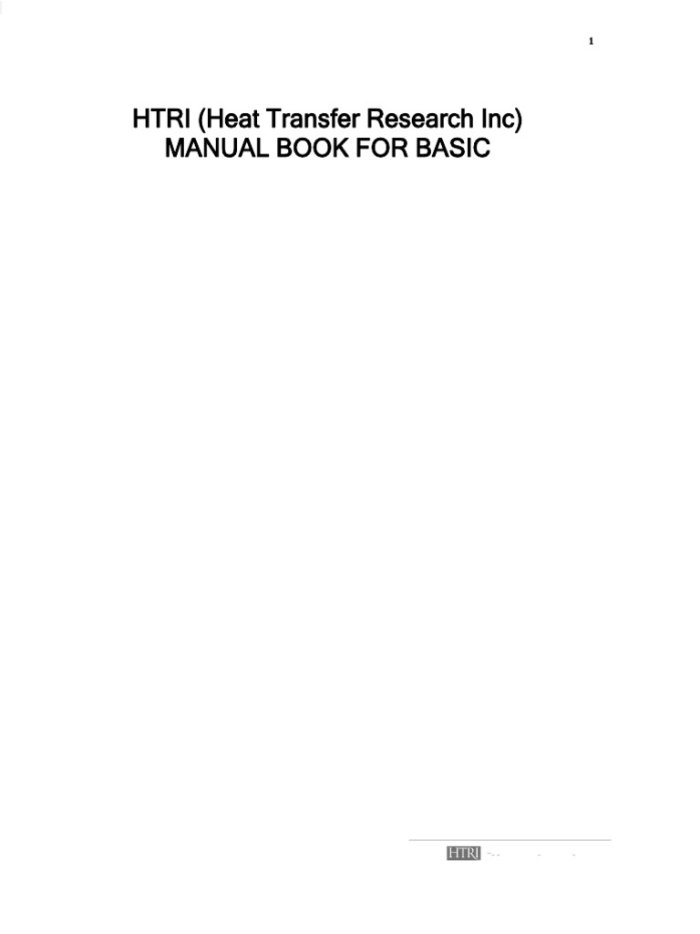 Htri Manual Book Module | PDF