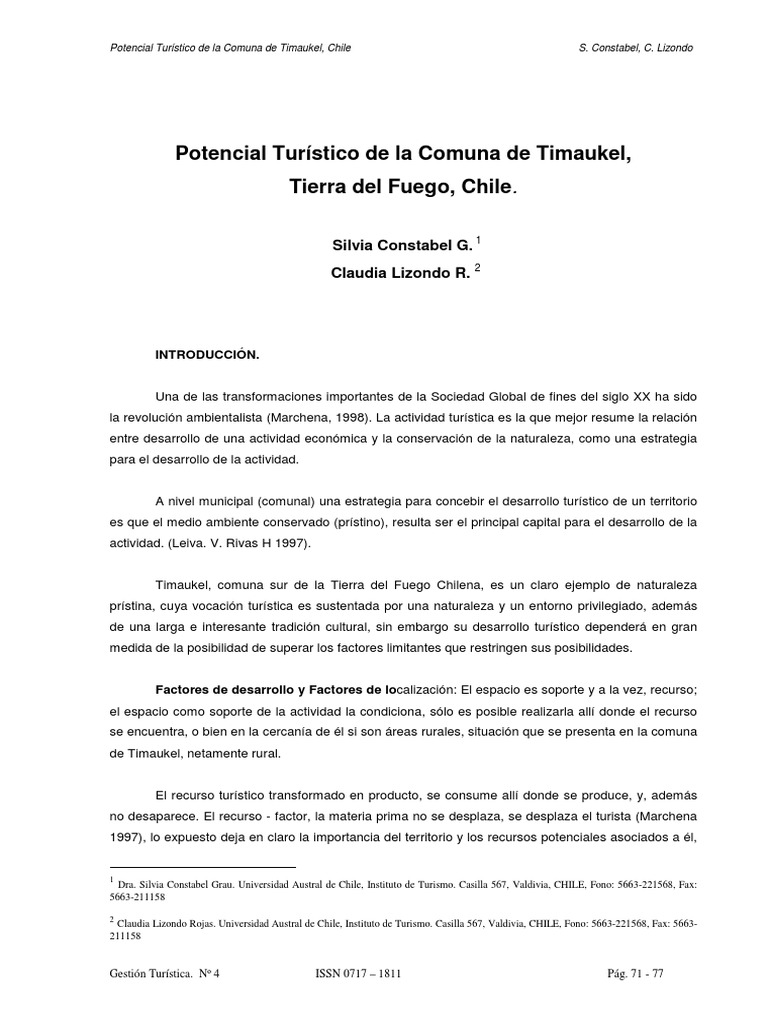 Timaukel Constavel | PDF | Viajes y turismo | Ciencia y matemáticas