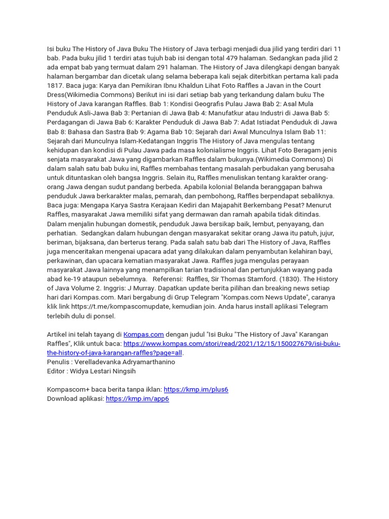 Isi Buku The History of Java Buku The History of Java Terbagi Menjadi ...