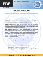 Executive Order: VAWC Desk and Officer | PDF | Violence | Domestic Violence