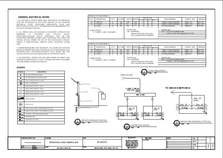 General Electrical Notes:: Legends | PDF | Electrical Wiring | Civil ...