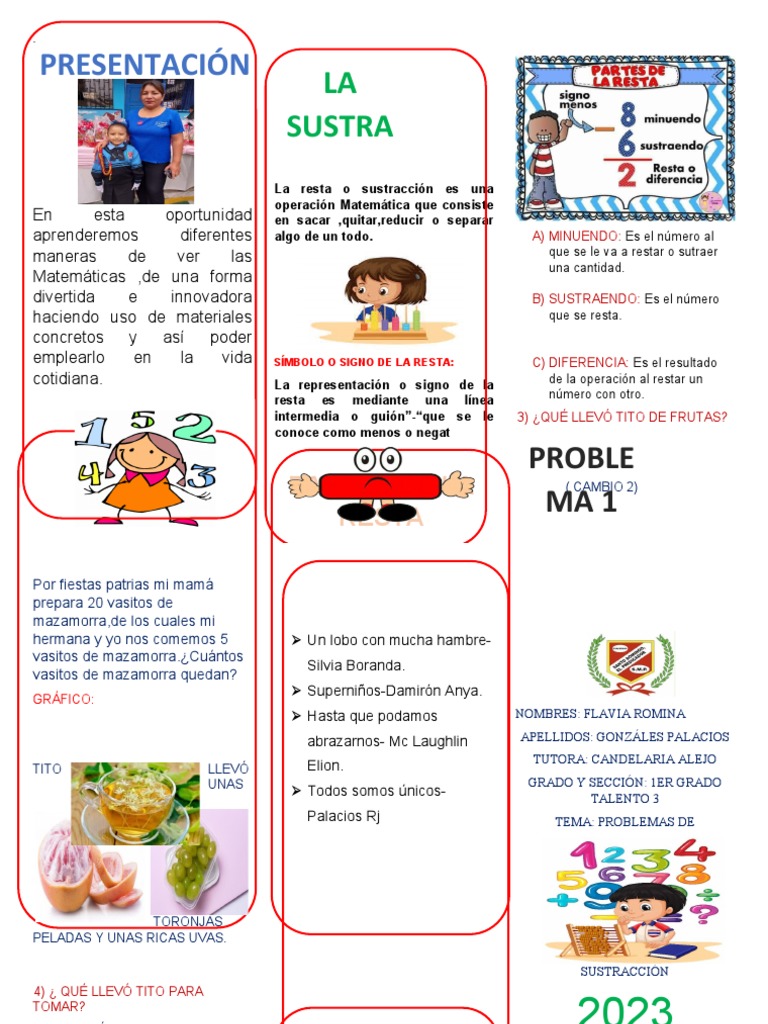 Triptico Matemática | PDF