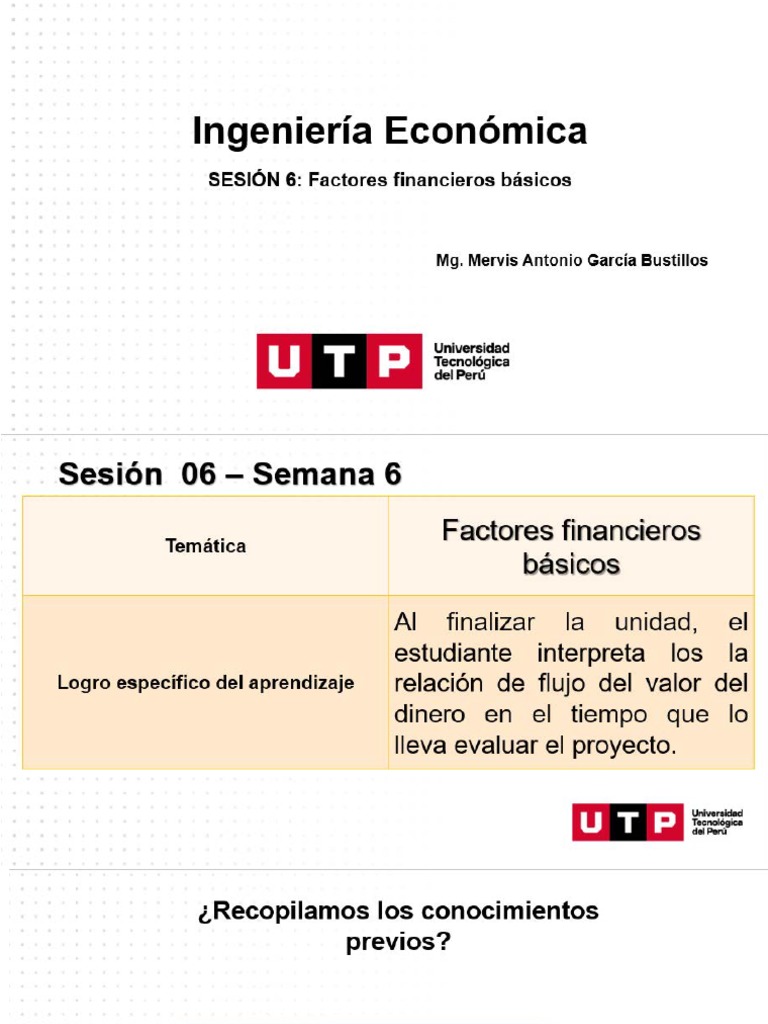 Factores Financieros: Cálculo y Ejemplos | PDF
