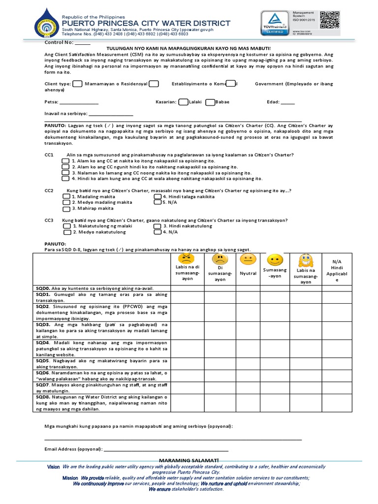 Client Satisfaction Measurement Survey Autosaved | PDF