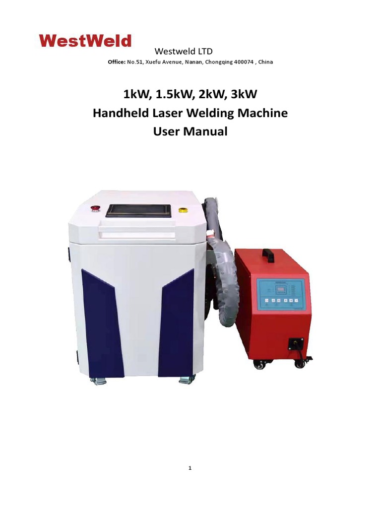 Portalbe Handheld Laser Welder Manual WESTWELD | PDF | Welding | Construction
