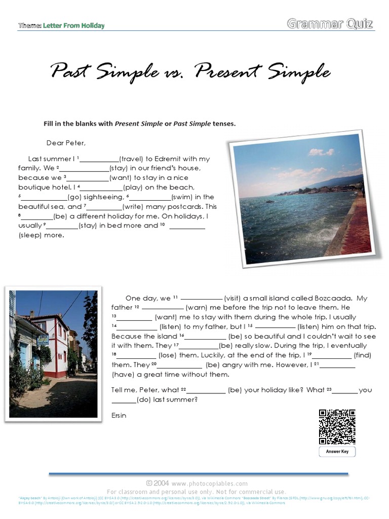 Past Simple and Present Simple - Grammar Quiz - 0 | PDF