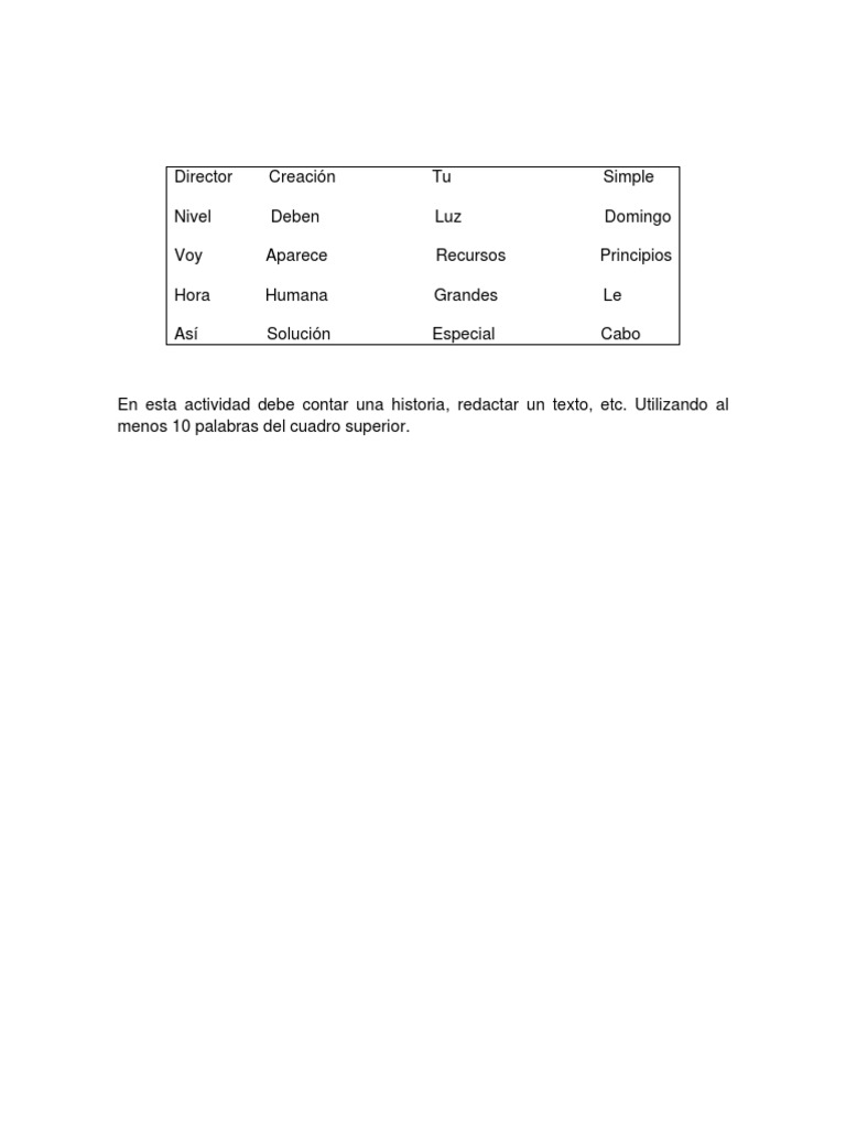 Actividad Contando Una Historia | PDF