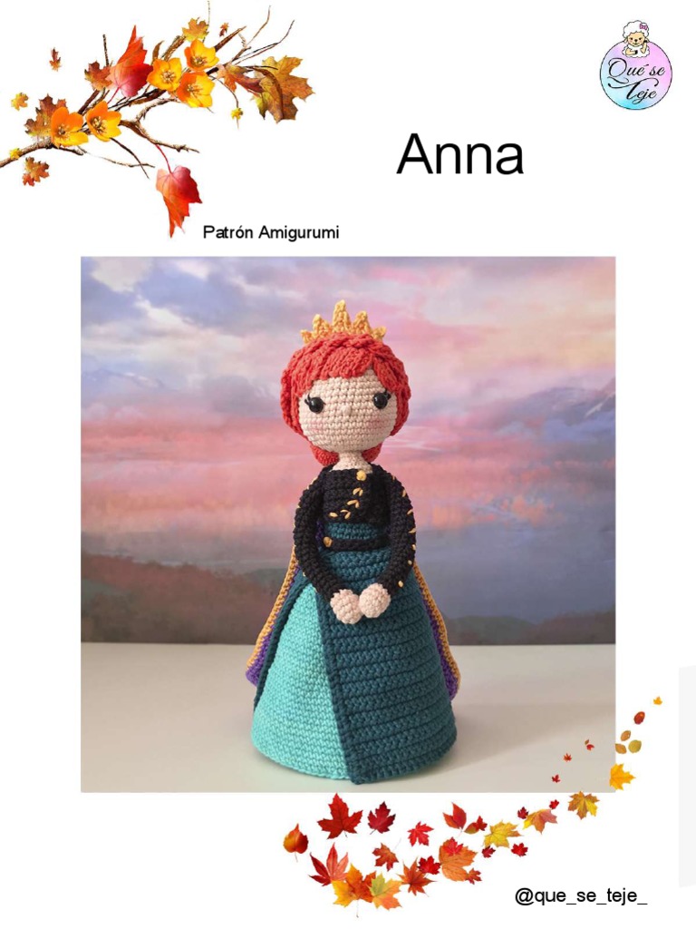 Patrón Amigurumi: Muñeca Anna | PDF | Textiles