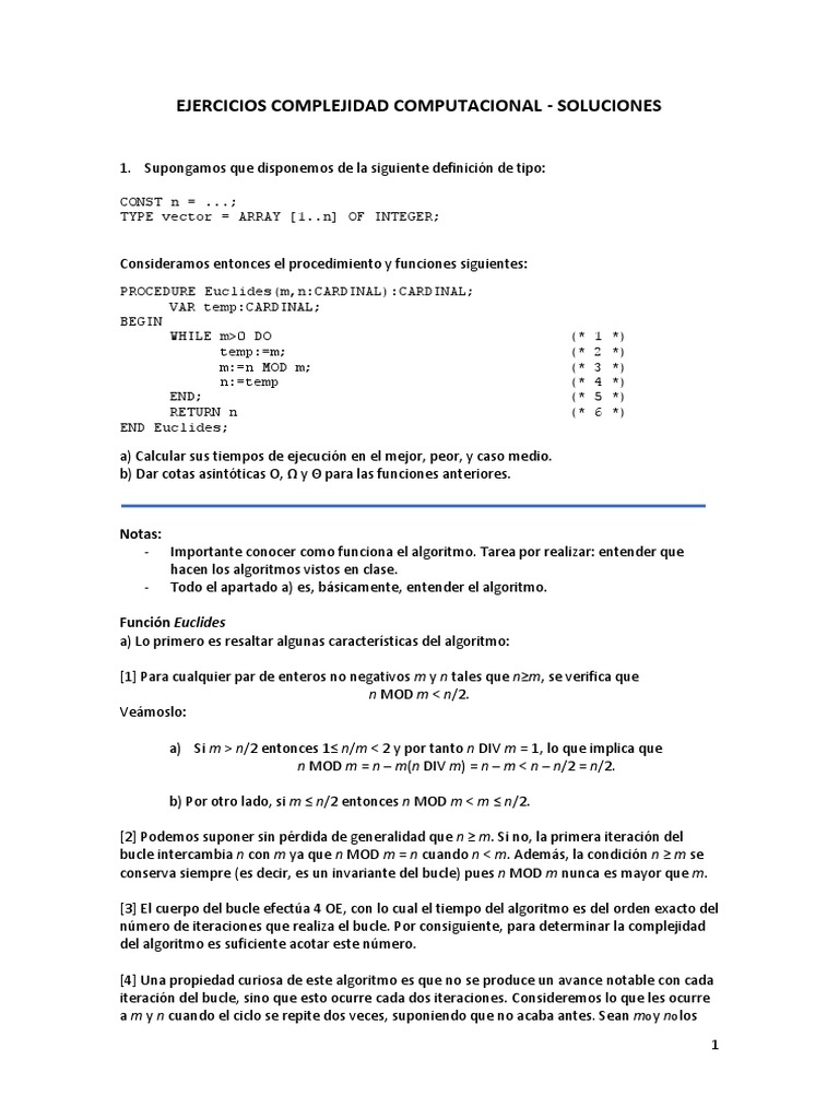 Ejercicios Tema 1 - Soluciones | PDF