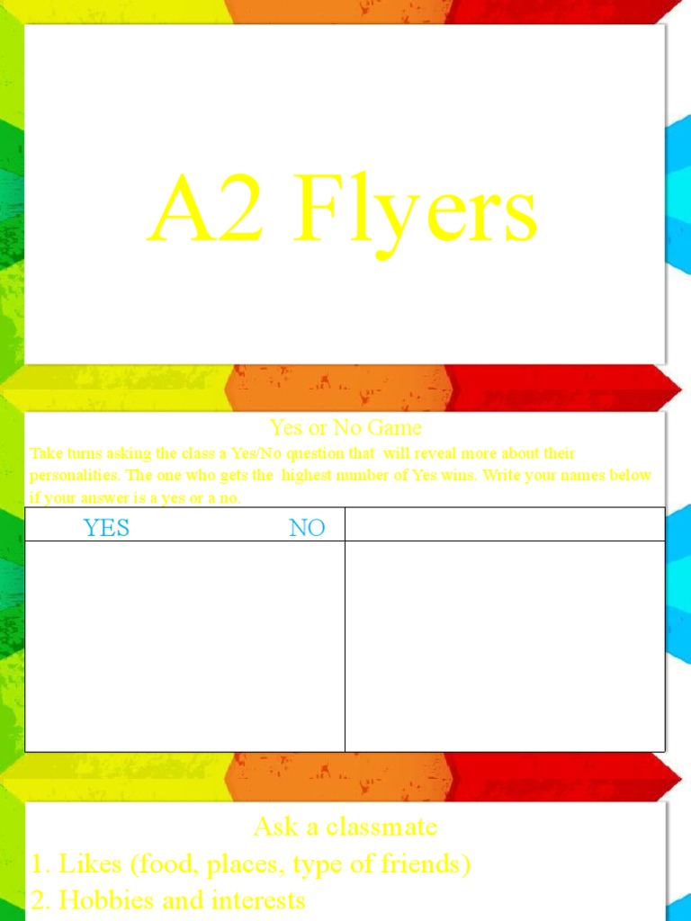 A2 Flyers Speaking Test 1 Fun Activities Games Picture Description ...