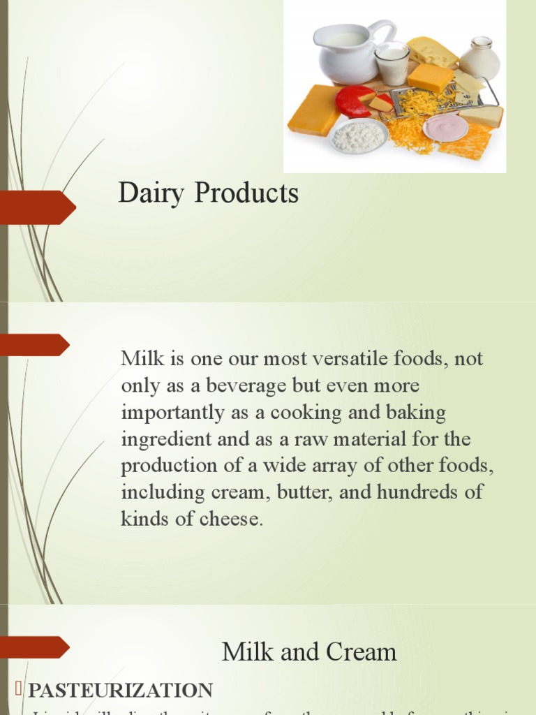 Dairy Products | PDF | Milk | Cream