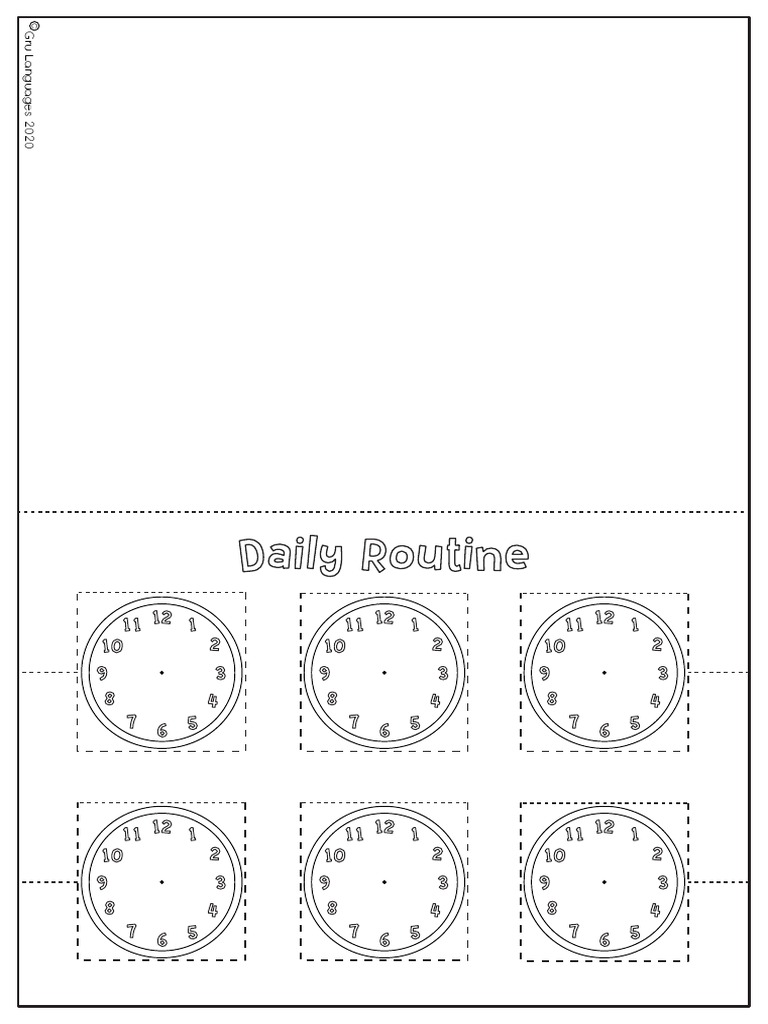 Daily Routine Clock Craft | PDF