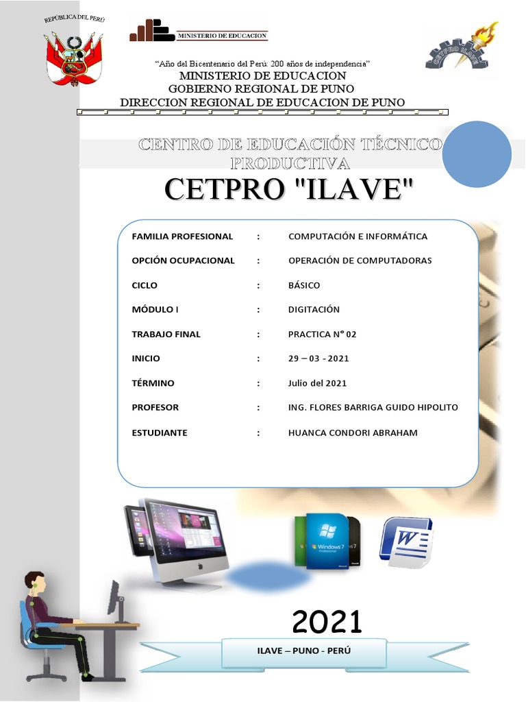 Caratula Cetpro Ilave | PDF | Archivo de computadora | Evaluación