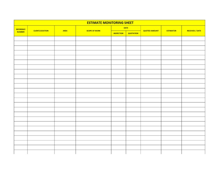 Monitoring Sheet | PDF | Computers | Technology & Engineering