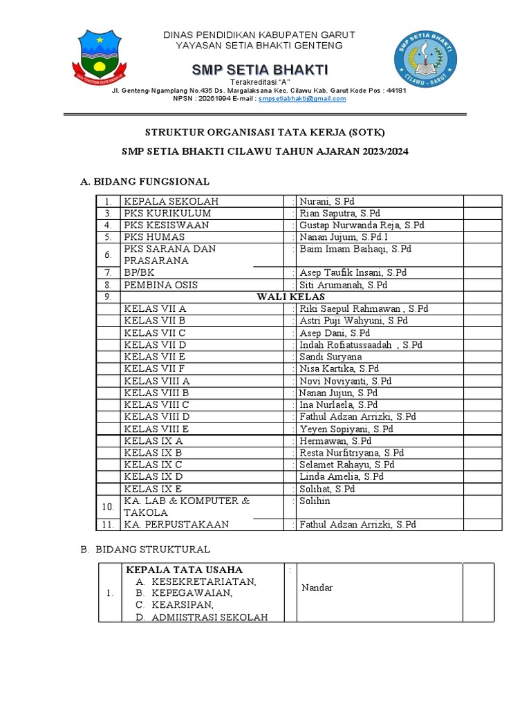 Sotk SMP SB 2023-2024 | PDF