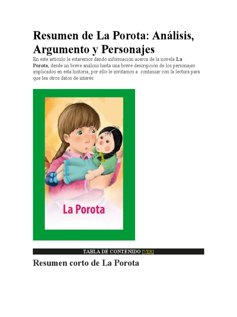 Resumen de La Porota | PDF