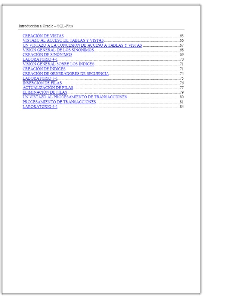Introducción A Oracle SQL-Plus. Introducción A Oracle SQL-Plus - PDF ...