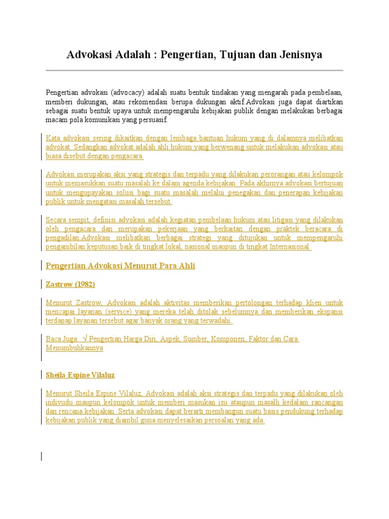 Advokasi Adalah | PDF