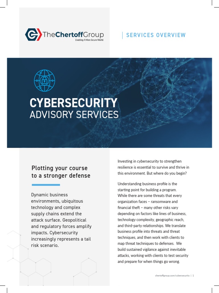 Cybersecurity Advisory Services - TCG | PDF | Computer Security | Security