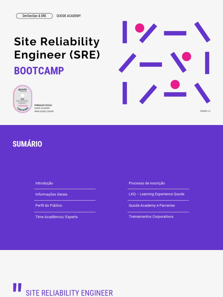 Programa SRE Bootcamp-Compactado | PDF | Engenharia | Engenharia de Software